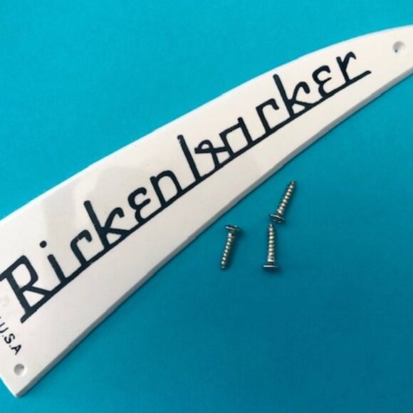 Other | White Rickenbacker Truss Rod Raised Black Letters | Poshmark
